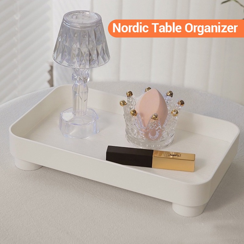Wooden Round Desk Organizer Tray Nordic Table Decoration Home Decor ...