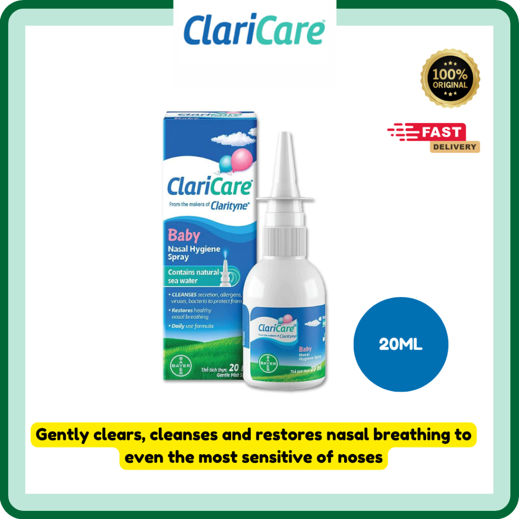 Claricare Baby Nasal Hygiene Spray | 20ML | EXP: 02/26 | Natural Sea ...