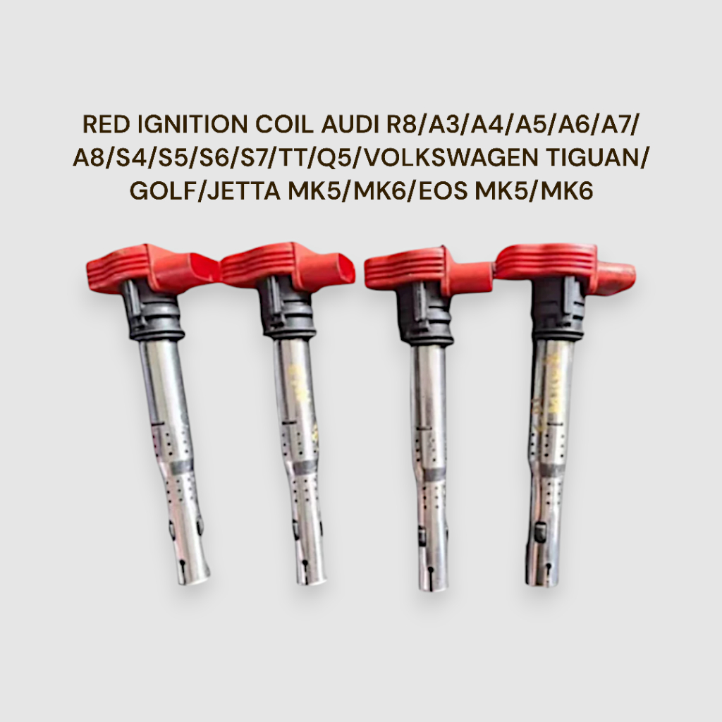 RED IGNITION COIL AUDI R8/A3/A4/A5/A6/A7/A8/S4/S5/S6/S7/TT/Q5 ...