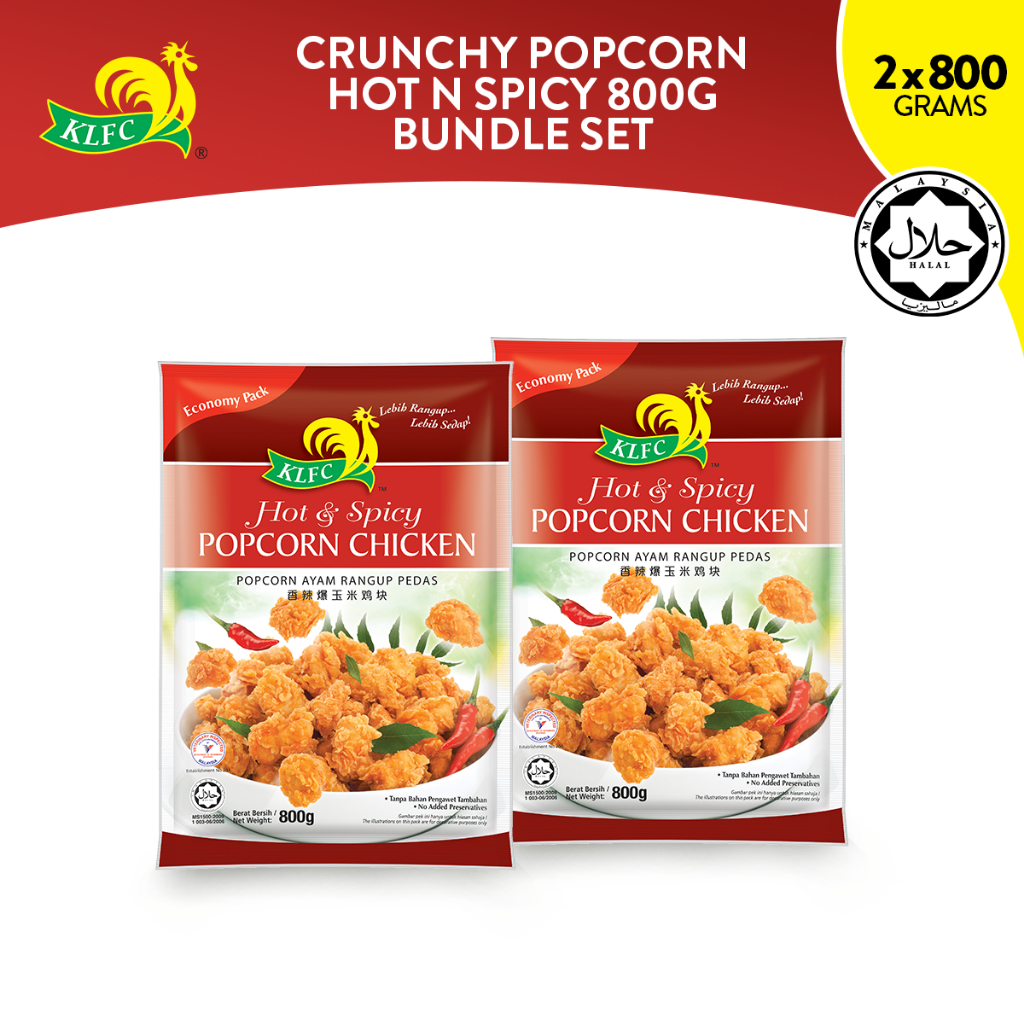 [Klang Valley Only] KLFC Crunchy Popcorn Hot N Spicy 800g Bundle Set ...