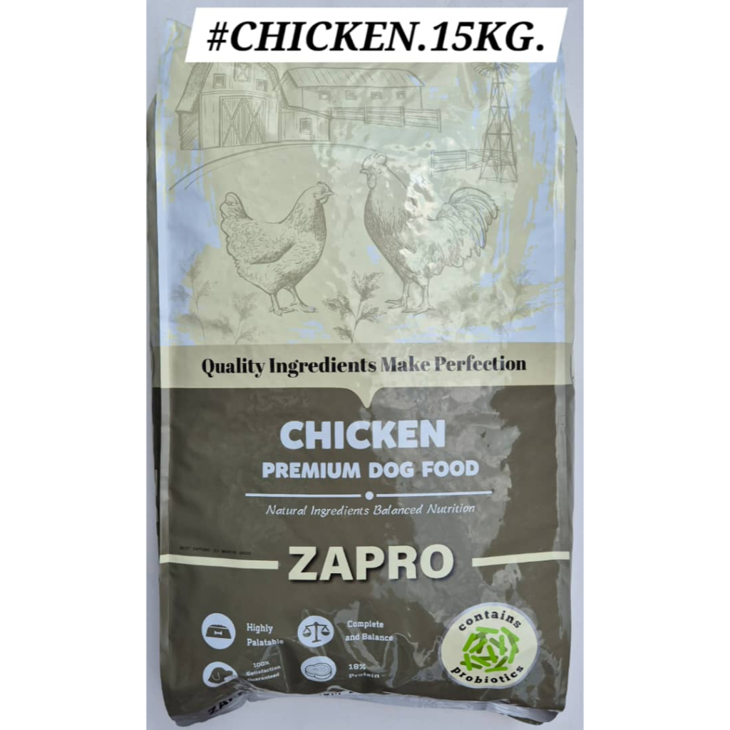 ZAPRO Premium Dog Food Chicken Flavor Makanan Anjing 15kg | Shopee Malaysia