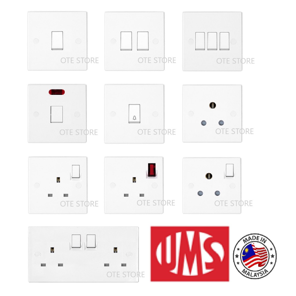 UMS 2 SERIES BAKELITE SWITCHES (SIRIM) (1G/2G/3G/BELL SW/20A HEATER SW ...