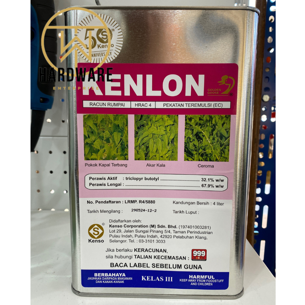 1 ORDER 1 TONG* KENLON 4L 32.1% 4 LITER 100% ORIGINAL / Racun Pokok ...
