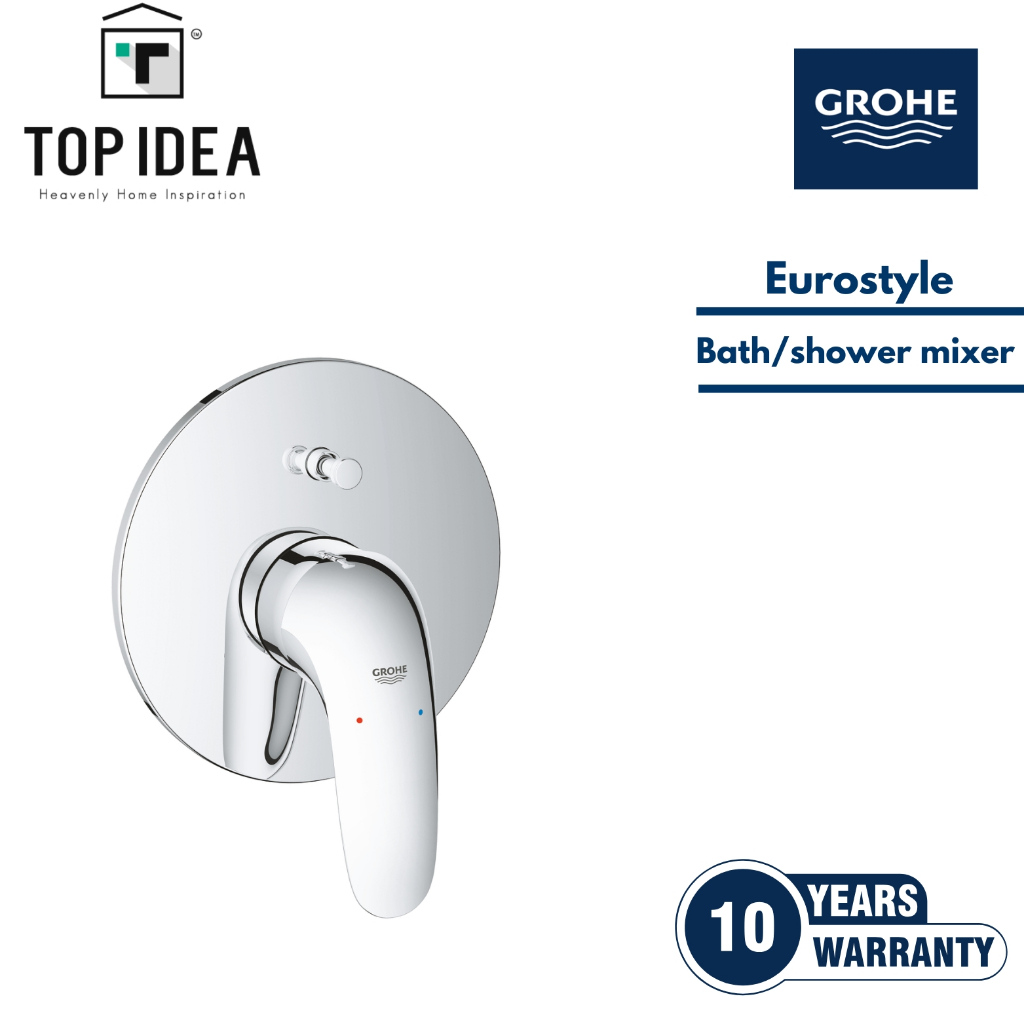 GROHE Eurostyle Concealed Bath/Shower Mixer with Concealed Body | Solid ...