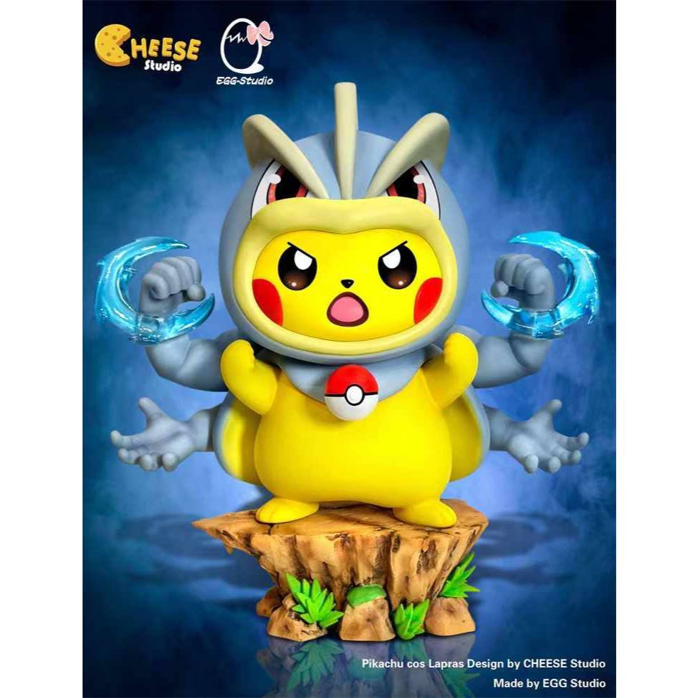 Cheese Studio x Egg Studio - Pika-Machamp Pokémon Resin Statue GK Anime ...