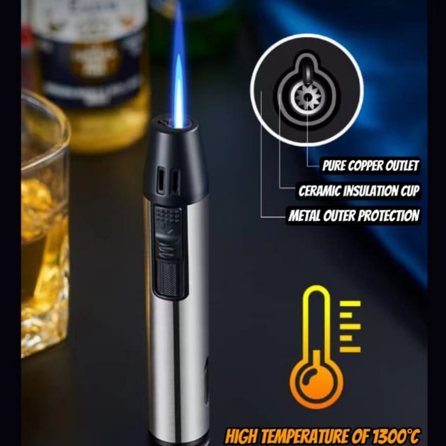 Mini Torch Flame Straight Blue Flame Gas Lighter / Pemetik Api ...