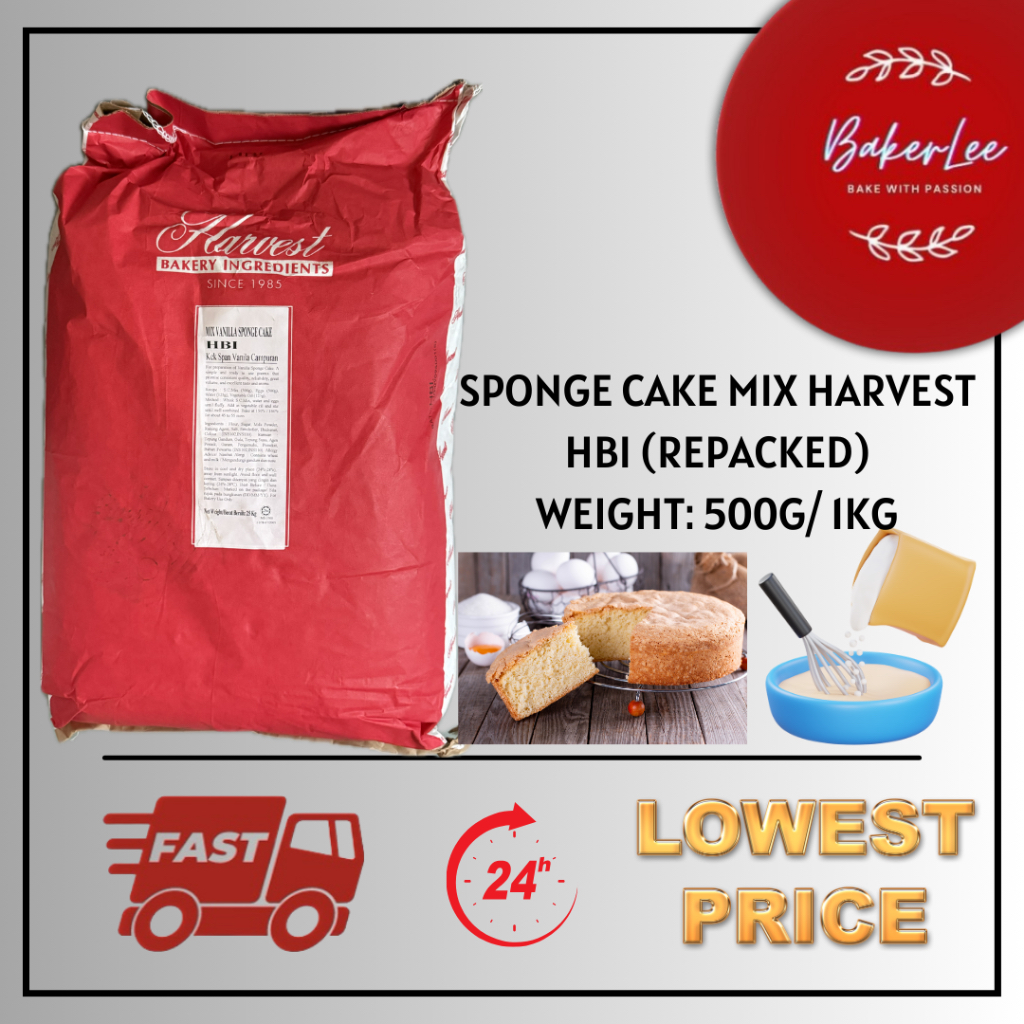 TEPUNG OPTIMA / SPONGE CAKE MIX / HARVEST HBI 海绵蛋糕预拌粉 [ 500G / 1KG ...