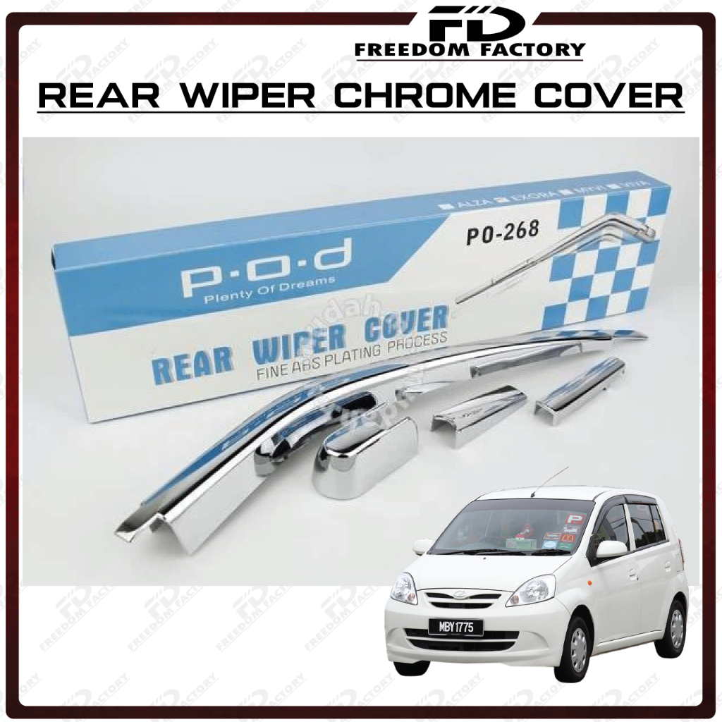 Perodua Viva Car Rear Window Wiper Chrome Cover Trim Fine ABS Plating ...