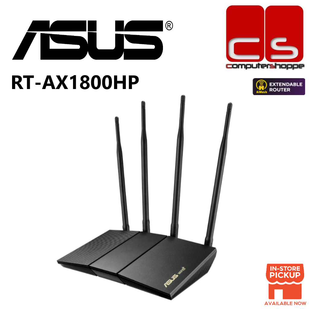 Asus RT-AX1800HP AX1800 Dual Band WiFi 6 (802.11ax) Router | Shopee ...