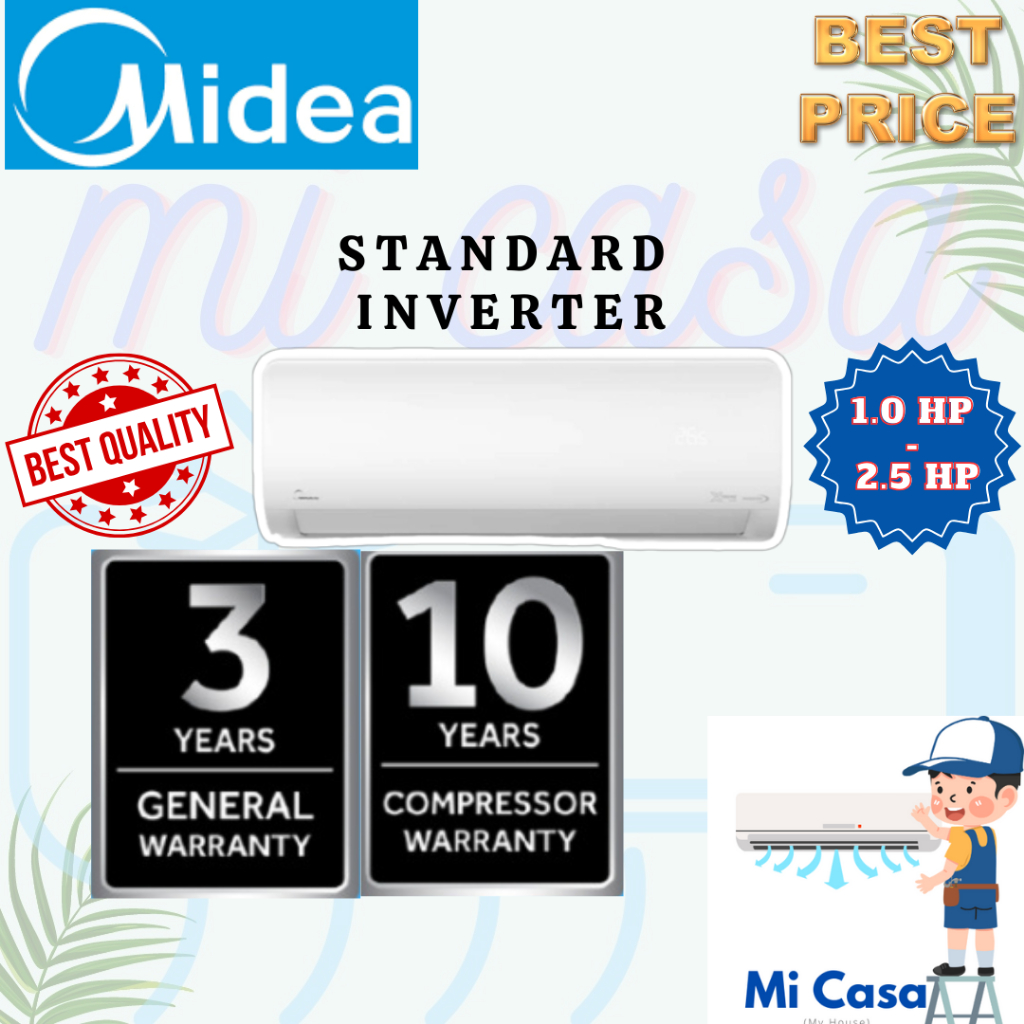 KUCHING SARAWAK SABAH EM SEDA Midea R32 INVERTER AIR-COND 1 HP - 3 HP ...