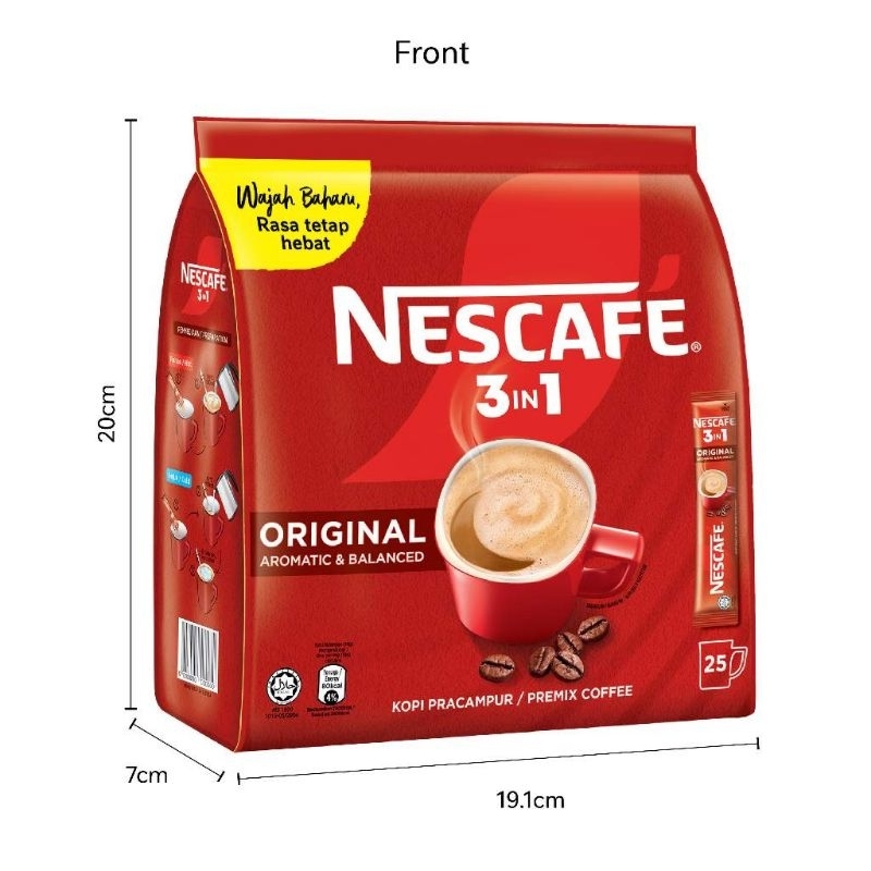 NESCAFE 3 IN 1 ORIGINAL (25 SACHET) | Shopee Malaysia