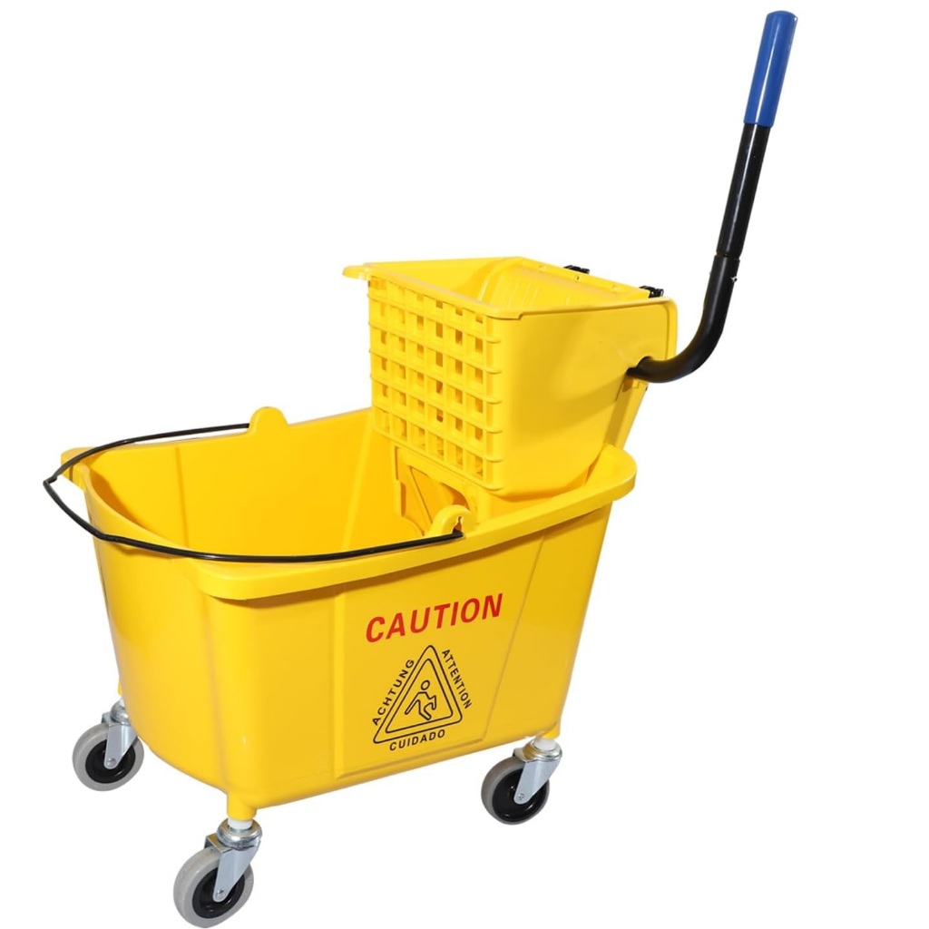 32L mop cart wringer mop pail with wheel mop bucket wheel baldi mop ...