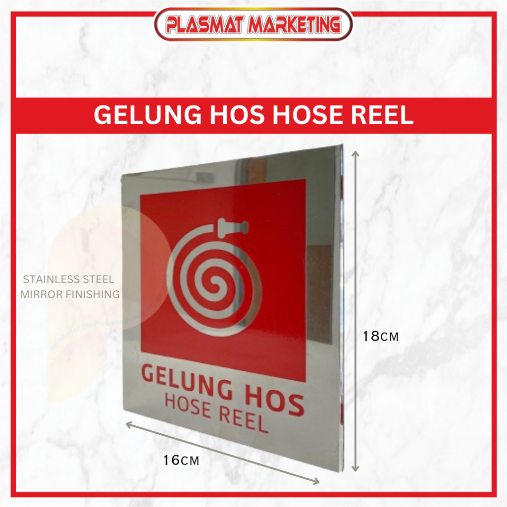 GELUNG HOS HOSE REEL Stainless Steel Mirror Finishing Sign | Shopee ...