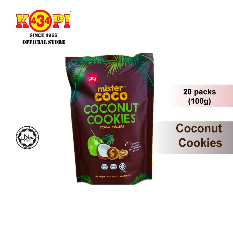 Mister Coco Biskut Kelapa Coconut Cookies 100g ( individual 20 packs ...