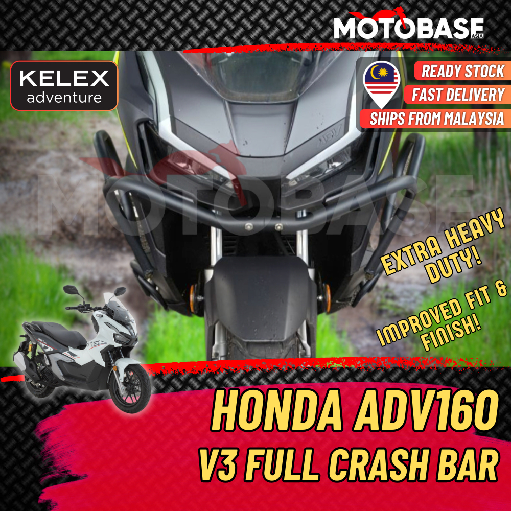 [KELEX Adventure] Honda ADV160 Full Crash Bar V3 Heavy Duty ADV 160 Motorcycle Accessories ...