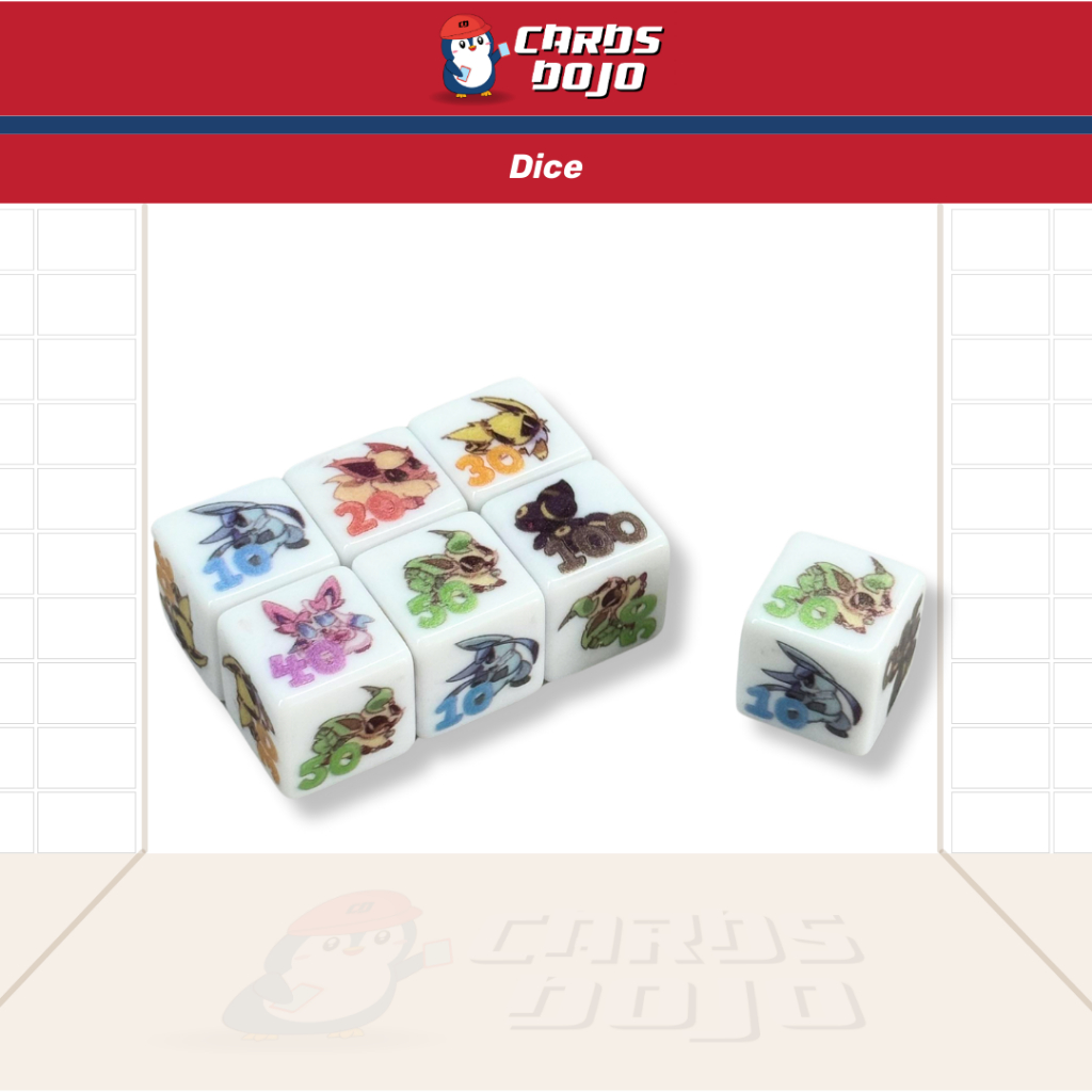 [READY STOCK] Pokemon TCG Damage Counter Dice & Coin Flip Dice for ...