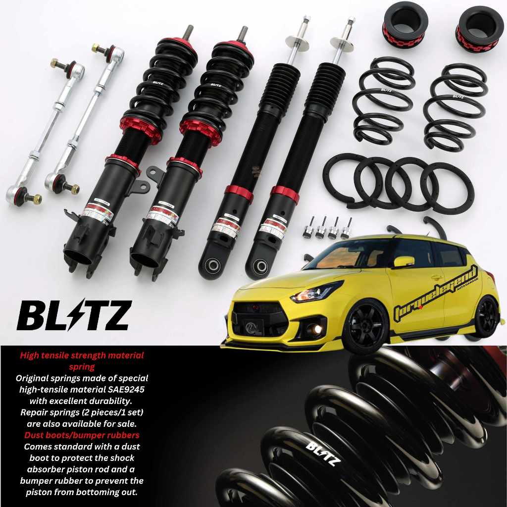 BLITZ DAMPER ZZR COILOVER SUSPENSION KIT FOR SUZUKI SWIFT ZC33S (92394 ...