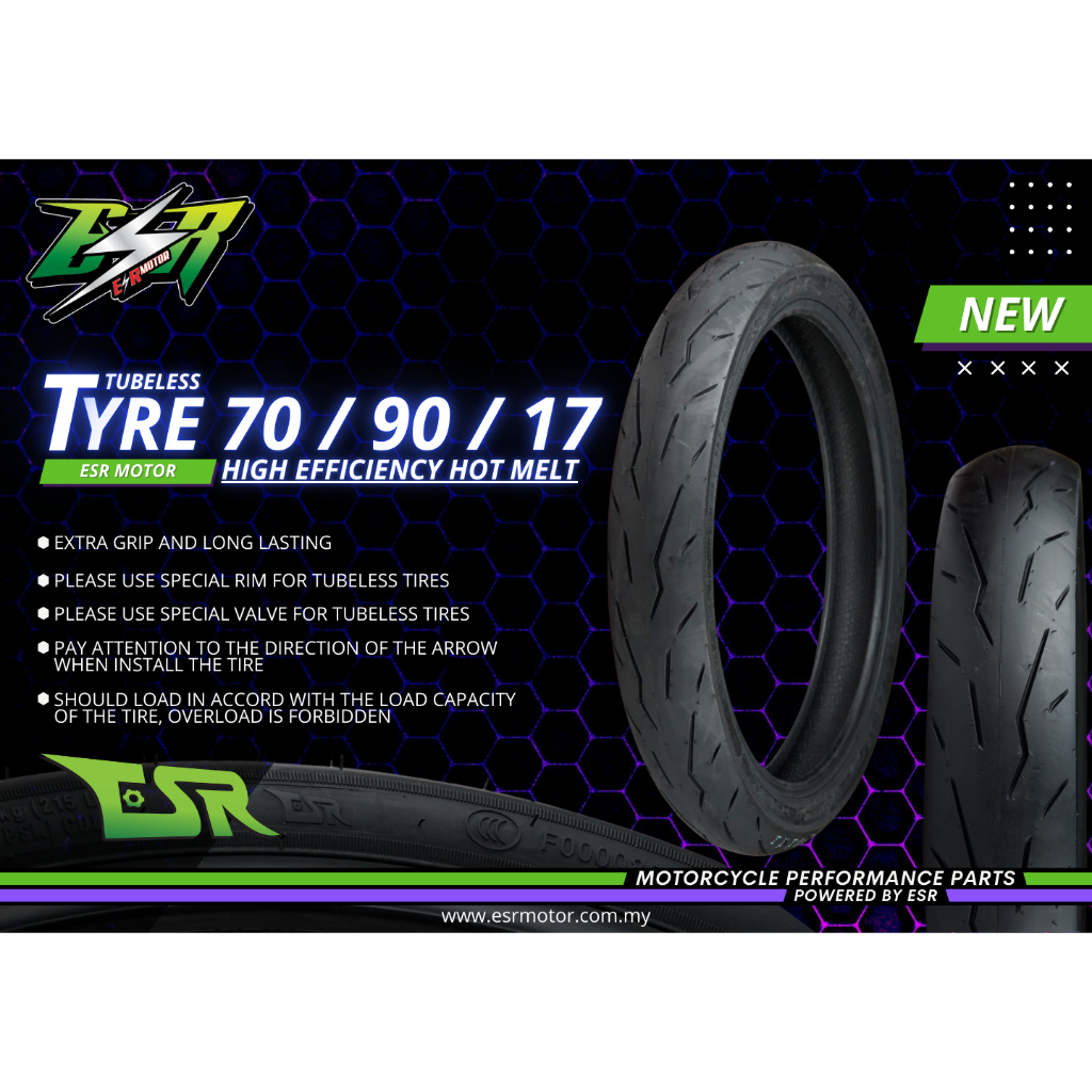 TAYAR TIRE TYRE ESR MOTOR | Shopee Malaysia