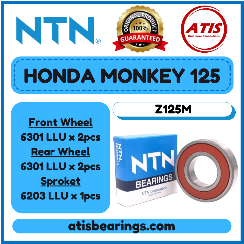 NTN Roda Depan & Belakang & Sproket Motorcycle Wheel Bearing ( FUN BIKE ...