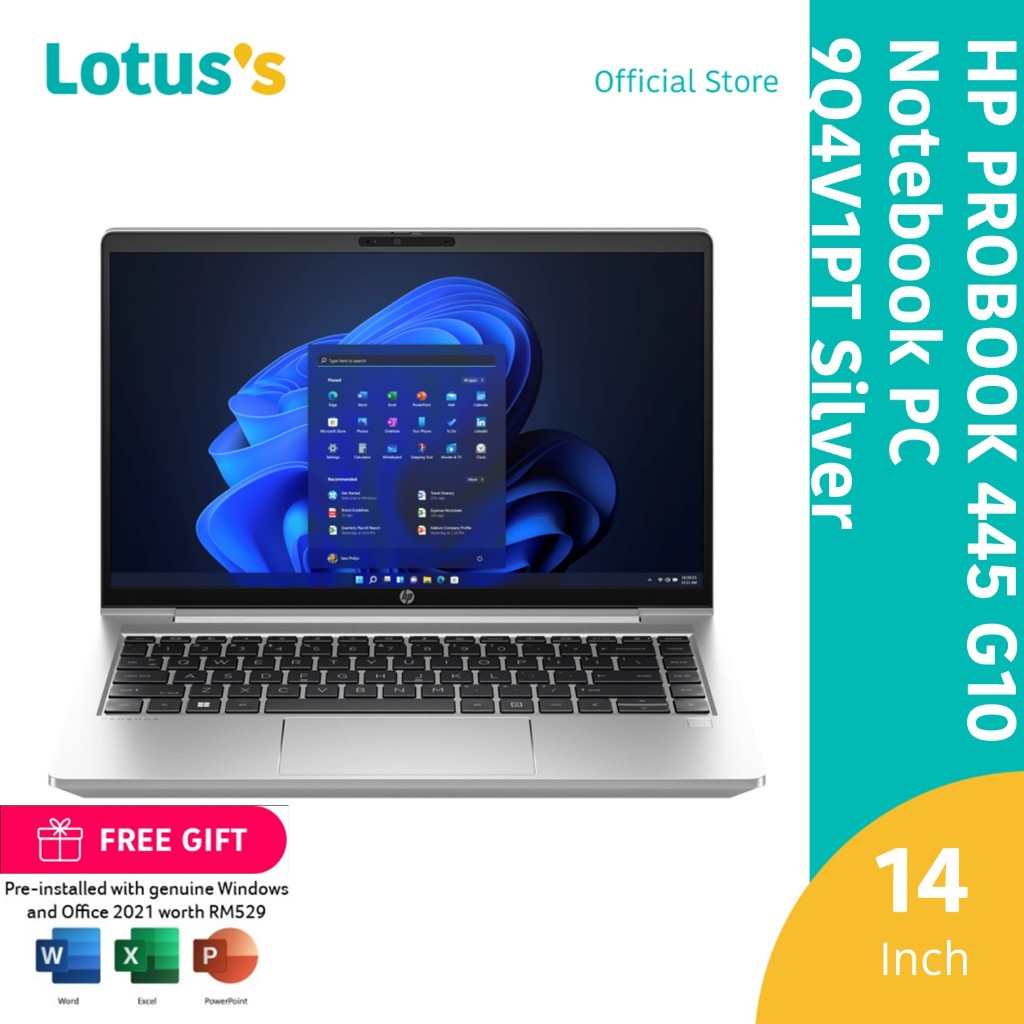 HP PROBOOK 445 G10 Notebook PC 9Q4V1PT Silver (R7-7730U,16GB,512GB,14 ...