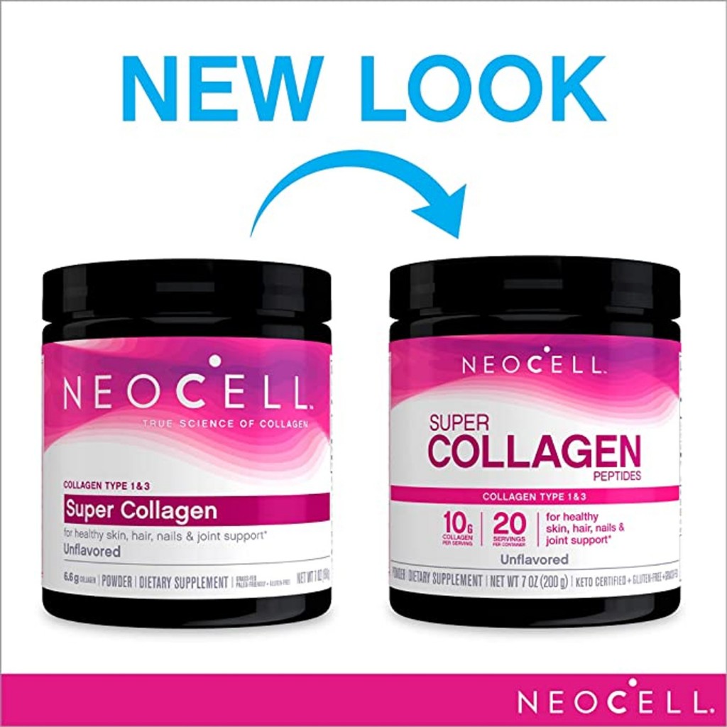 NeoCell, Super Collagen Peptides, Unflavored, 7 oz (200 g) | 14.1 oz ...