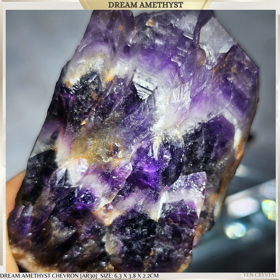 DREAM AMETHYST CHEVRON*PREMIUM GRADE* [AR30] BRAZIL- Perfect to shield ...