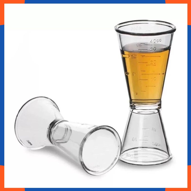 【20-40ml】Double Clear Jigger Ounce Cup Plastic Resin Milk Tea Coffee ...