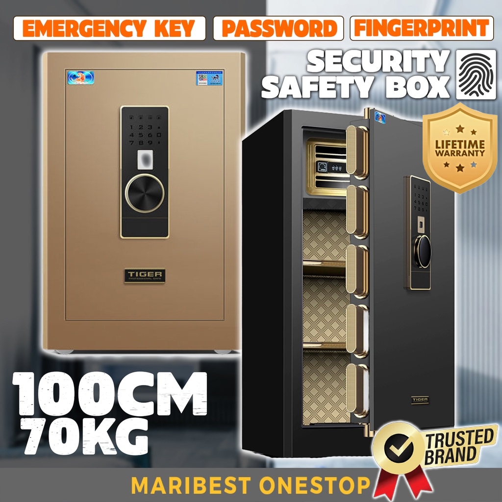 100CM Safety Box Fingerprint Digital Safety Box Money Box With Lock ...