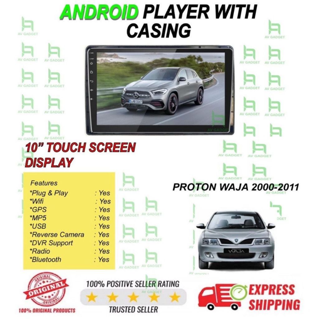 [Free Reverse Camera] Proton Waja Lenco 10" Car Android Player IPS Plug ...