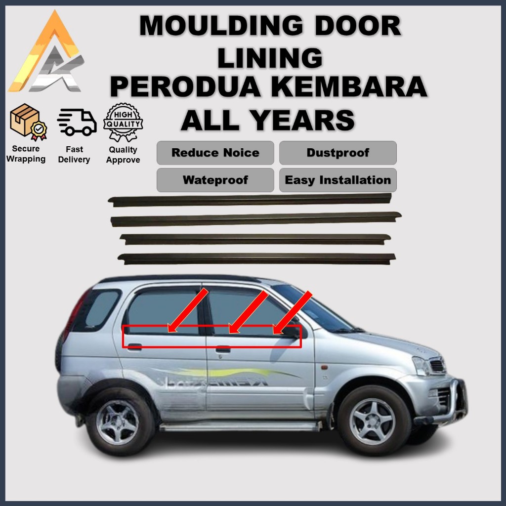 Original Perodua Kembara Door Moulding Outer Lining Getah Cermin Luar ...