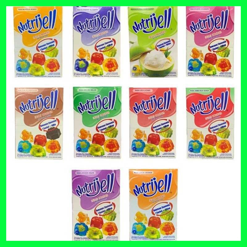 Nutrijell Plain Cincau Jeruk Leci Mangga Melon Strawberry Anggur Kelapa ...