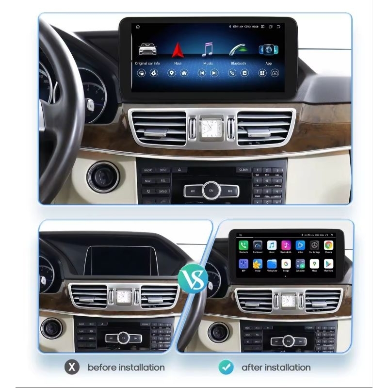Carplay Android Auto Car Radio For Mercedes Benz W212 NTG 4.0 4.5 5.0 2009-2016 E-Class E200 ...