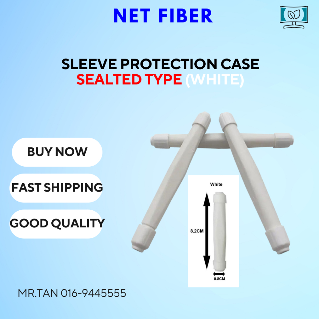 (100pcs) Sealted Type SPC Sleeve Protection Case Fiber Optic Sleeve Protector Fiber Drop Cable ...