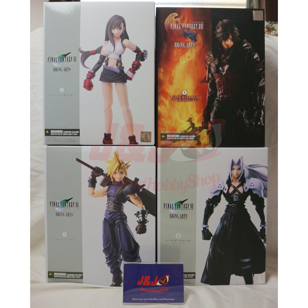 Final Fantasy VII Bring Arts Tifa Lockhart Cloud Strife Clive Rosfield ...