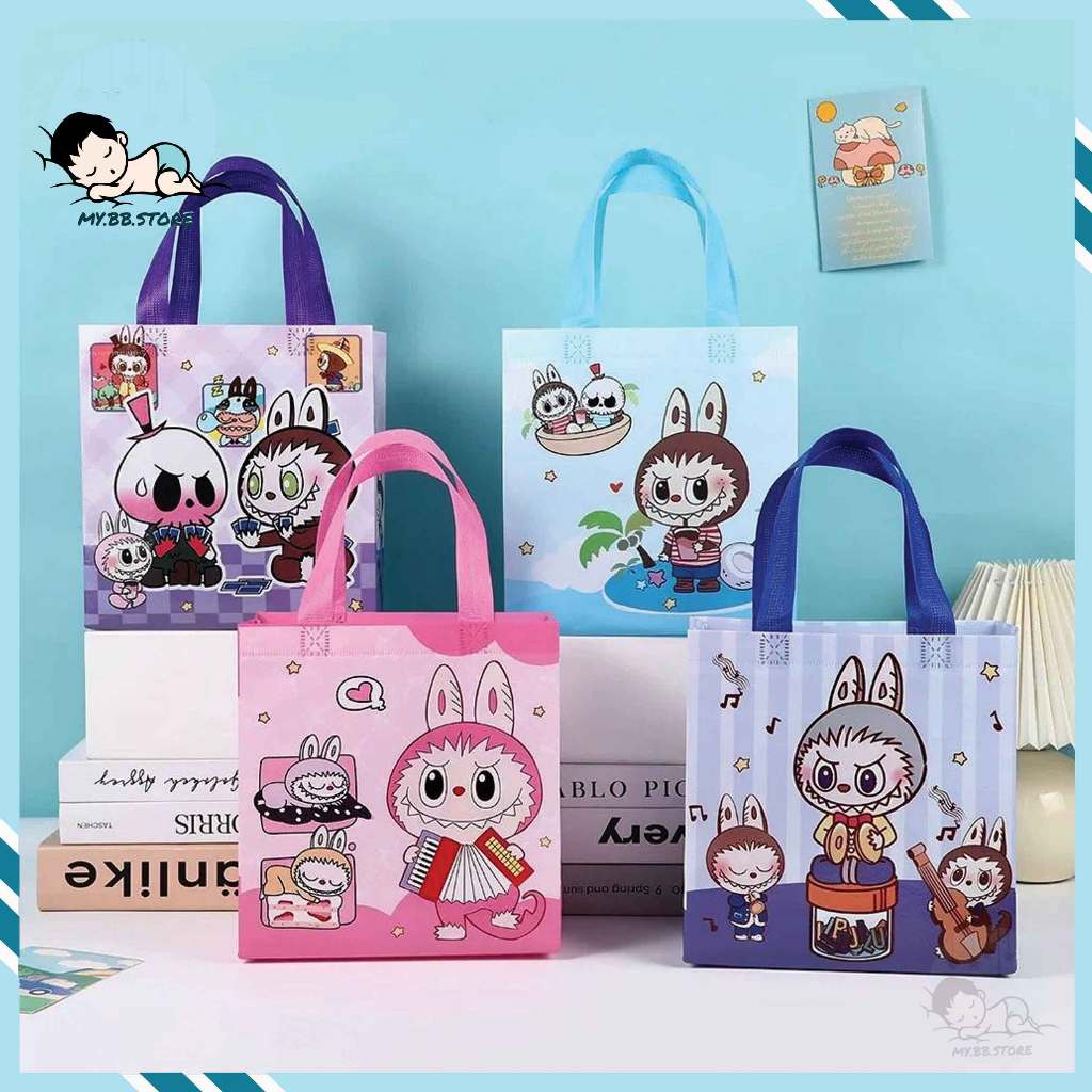Labubu Non Woven Bag & Paperbag Birthday Party For Kids Door Gift Bag ...