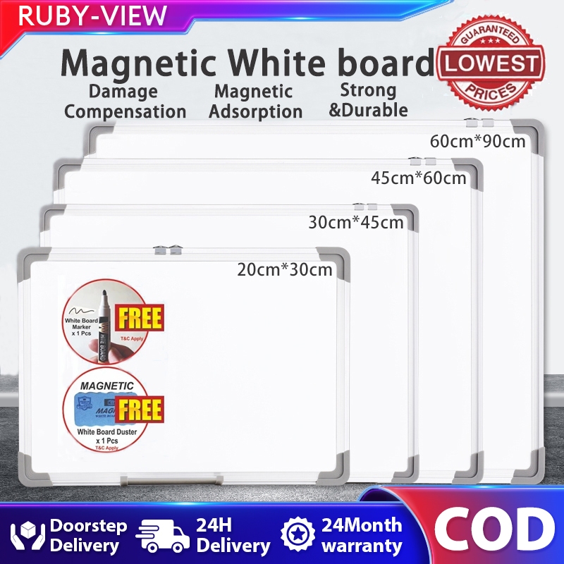 RUBY White Board Magnetic Whiteboard Aluminium Frame Solid Board ...
