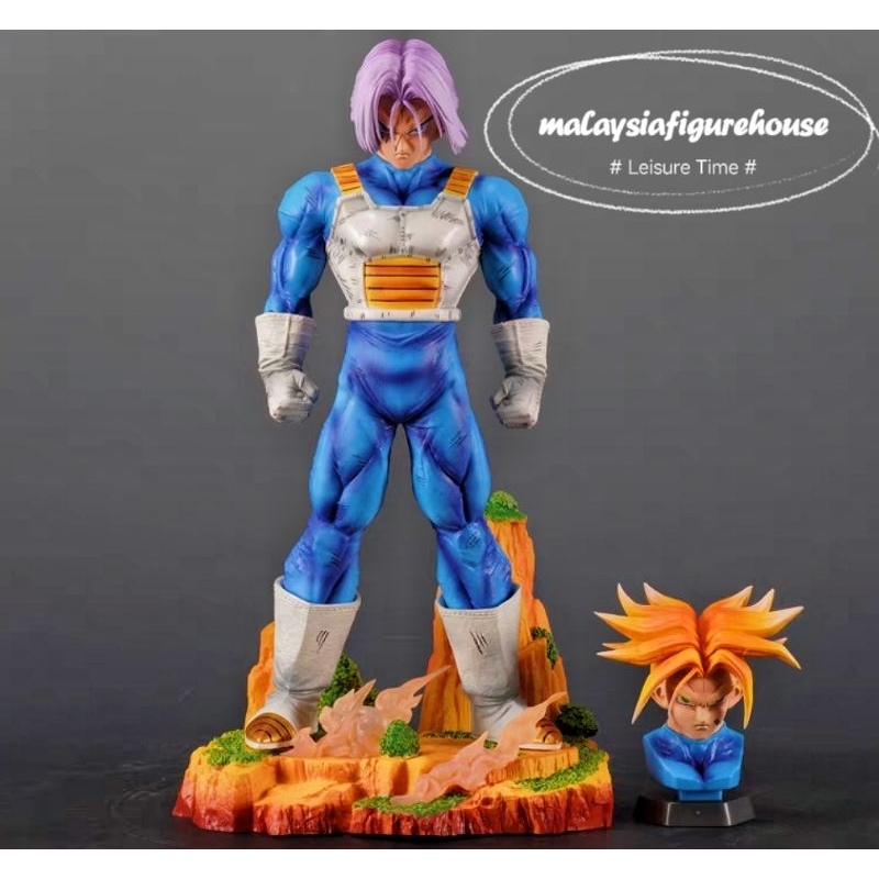 🔥READY STOCK🔥32CM DRAGON BALL CPR TRUNK SUPER SAIYAN 2 HEAD COPY RESIN ...