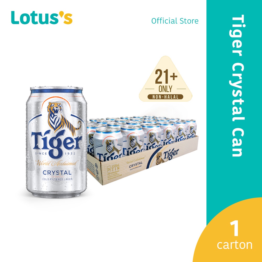 Tiger Crystal Can 320ml x 4 cans x 6 packs (1 Carton) | Shopee Malaysia