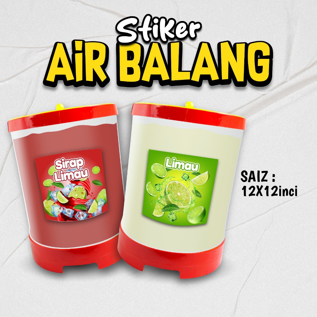 Sticker Air Balang (Kalis Air) | Shopee Malaysia