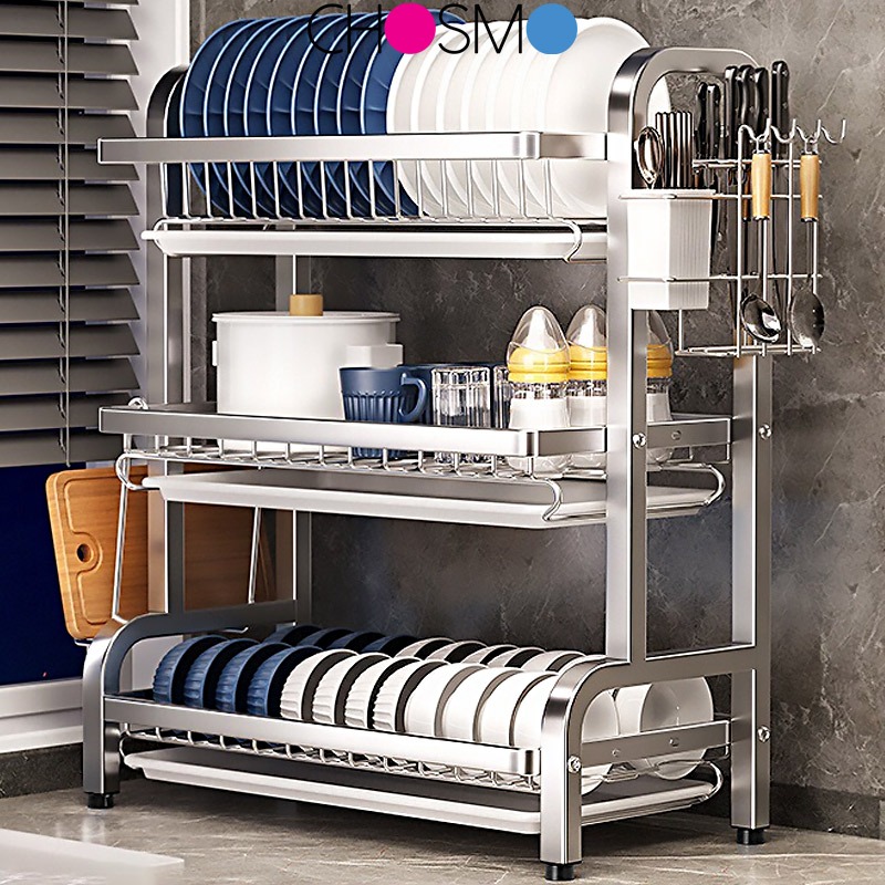 Rak Pinggan Mangkuk Dish Rack Stainless Steel Rak Sinki Dapur Storage ...
