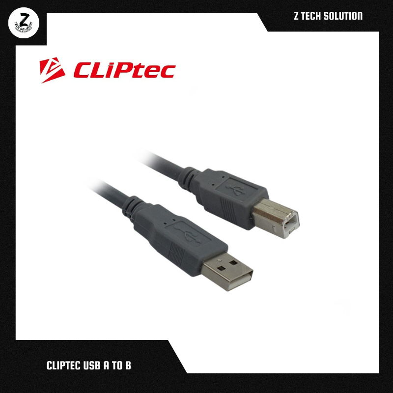 CLiPtec USB 2.0 A to B Cable ( 1.5M/3M/5M ) | Shopee Malaysia