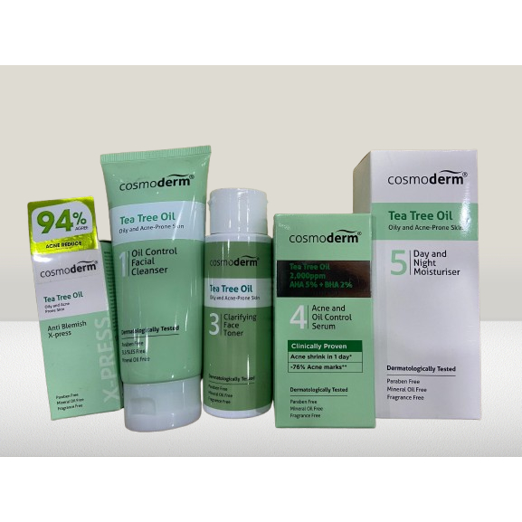 COSMODERM TTO FACIAL CLEANSER 125ML|TONER 100ML|SERUM 30ML|DAY&NIGHT ...