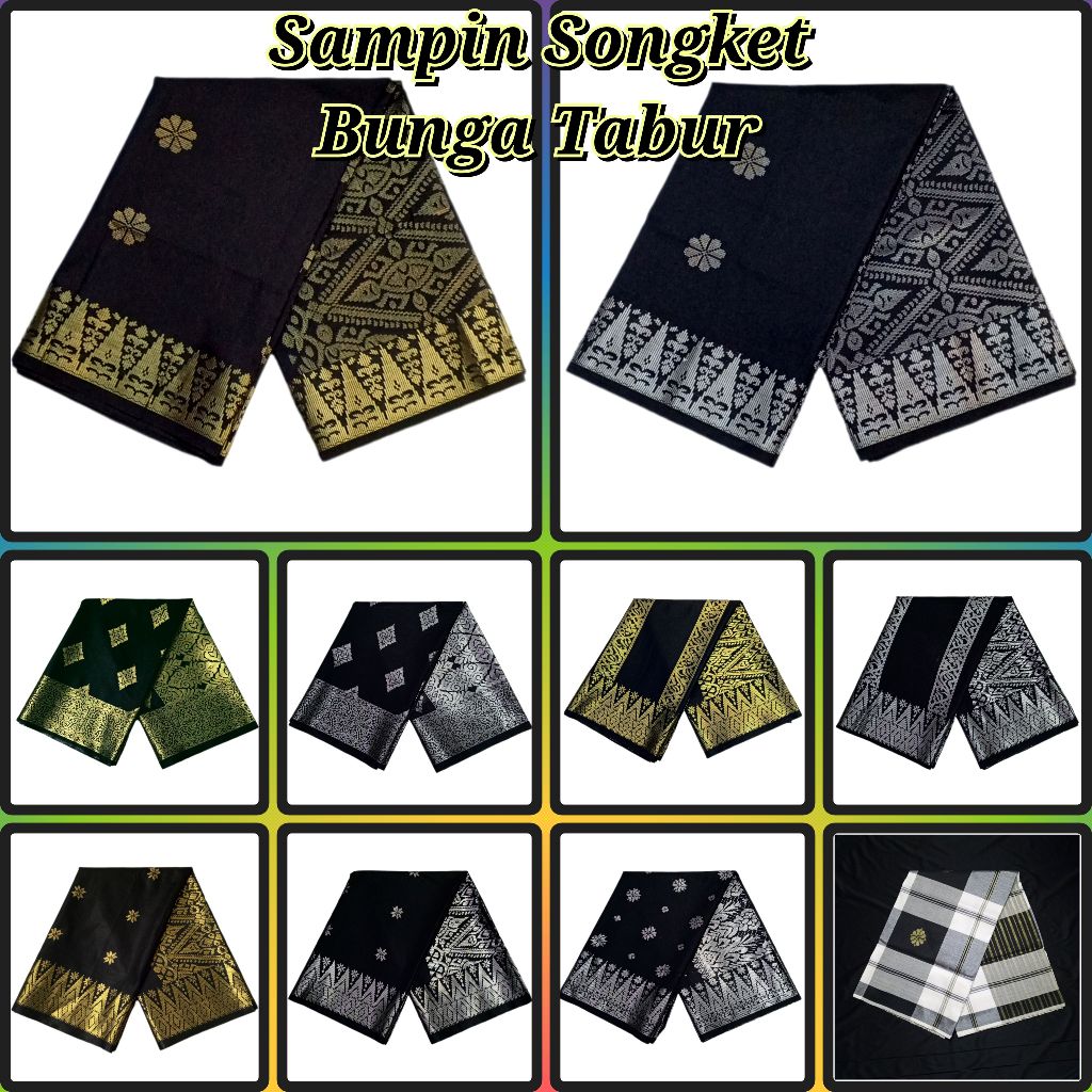 💕 ️SAMPIN SONGKET TENUN BUNGA TABUR ️💕 (100%COTTON) SAMPIN INDIA 2 ...
