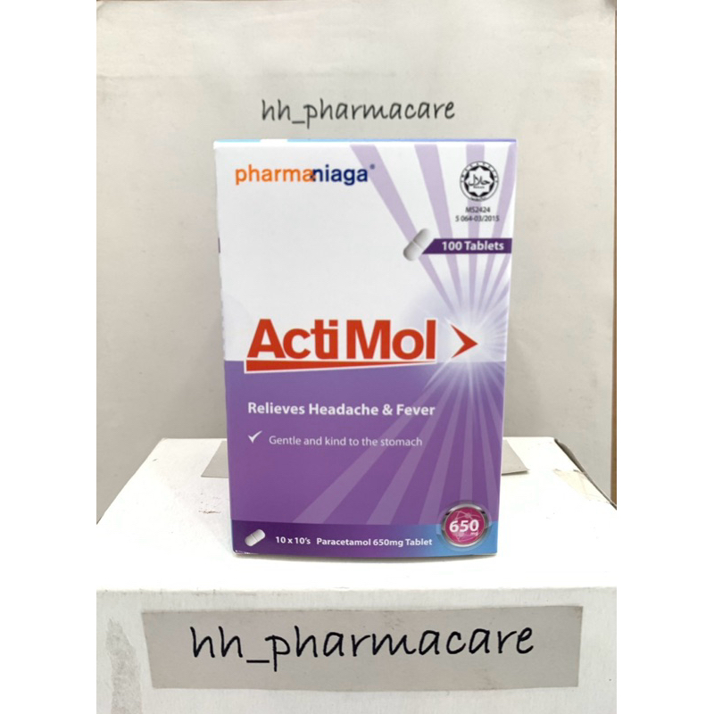 Pharmaniaga Actimol 650mg Tablet ( Paracetamol )10x10’s 01/2026 ...