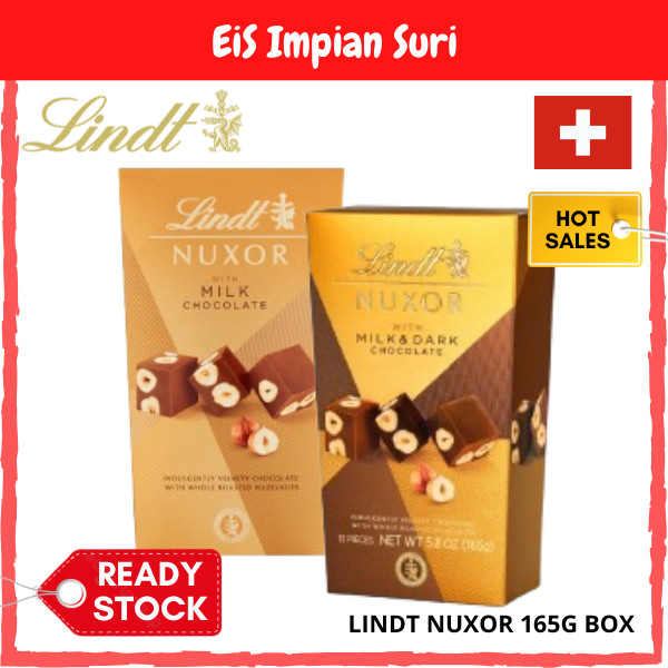 (Ready Stock!!) Lindt Nuxor 165g Box Milk / Dark Chocolate | Shopee ...