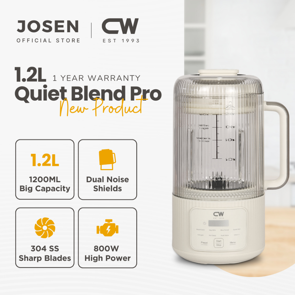 CW 1.2L Mini Blender | Noise Reduction | Soymilk | Juice | Porridge ...