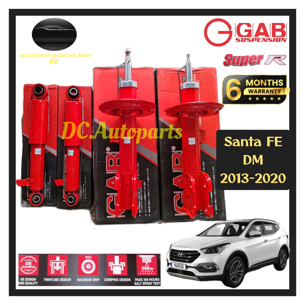 ORIGINAL GAB SUPER R HEAVY DUTY HYUNDAI SANTA FE DM 2013-2020 FRONT OR REAR SHOCK ABSORBER SPORT ...