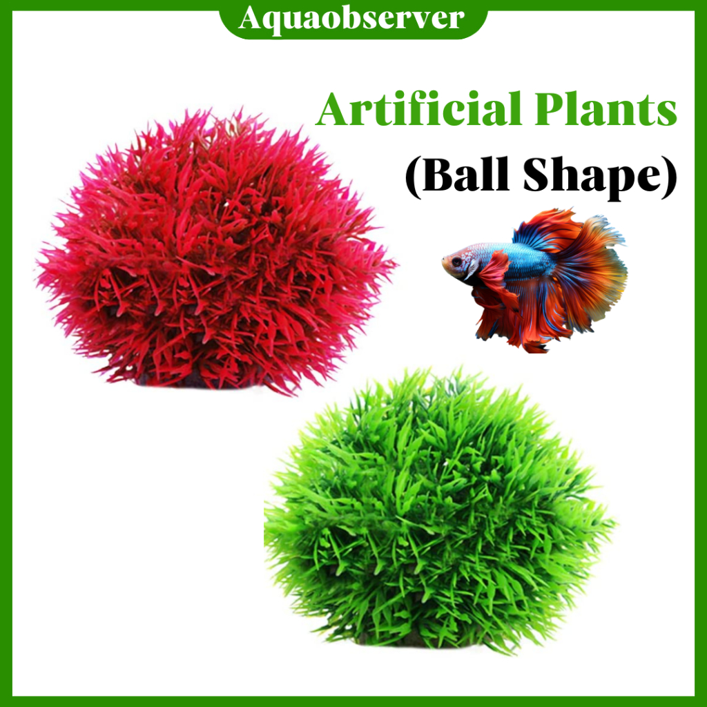 Aquarium Artificial Flower Ball Ornament Decoration for Landscape Grass ...