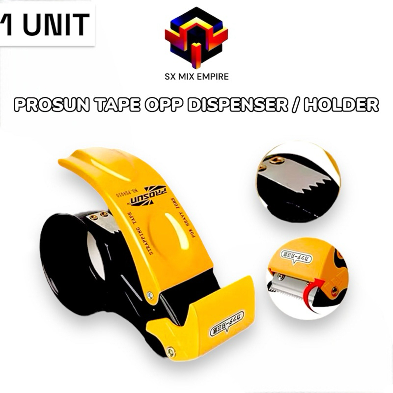Anti Flow OPP Tape PROSUN Dispenser Holder Metal 60MM Tape Cutter High ...
