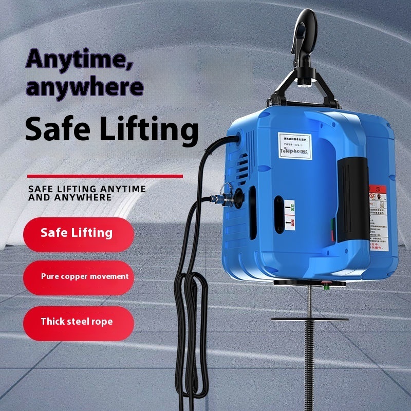 Portable Micro Electric Hoist Wireless Remote Control 220V Small Crane ...